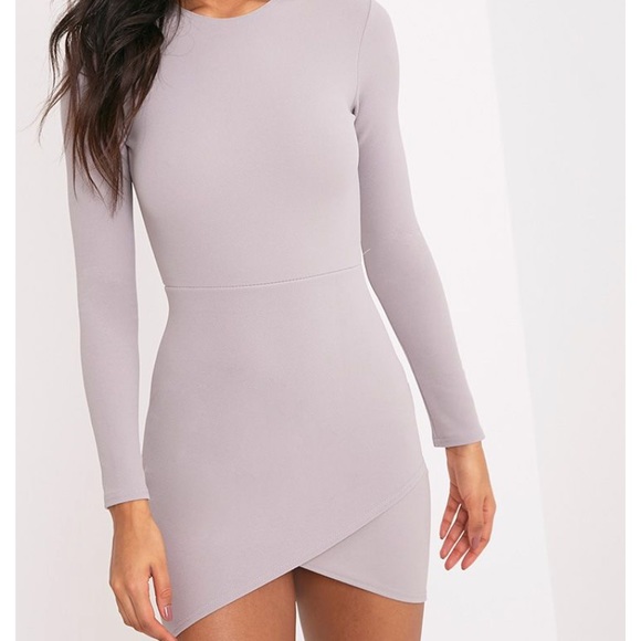 PrettyLittleThing | Dresses | Tight Grey Mini Dress | Poshmark